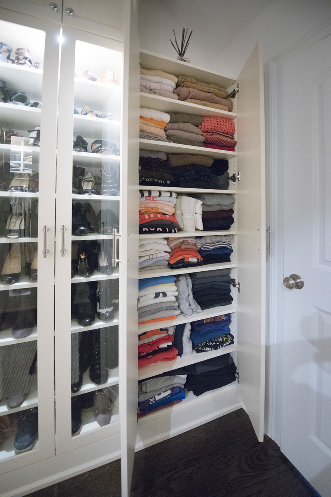 Small Room Transforms Into Her Master Walk In Closet - Transitional ...