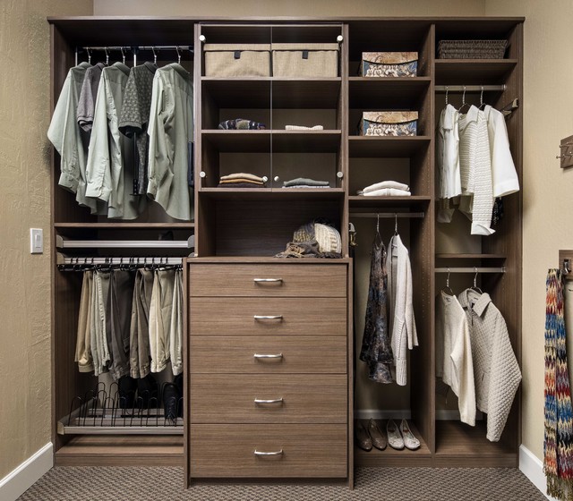 Tenino Walnut Reach-In Closet Display - Campbell Showroom ...