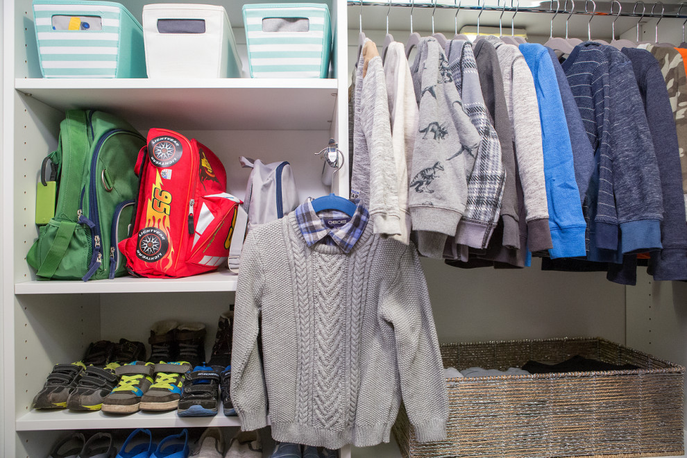 Walk-In Bedroom Closet for Kids - Contemporary - Wardrobe - Burlington ...