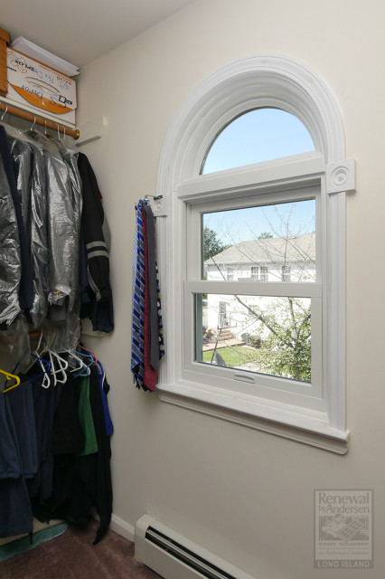 Walk-In Close with New Double Hung and Circle Top Window - Wardrobe ...