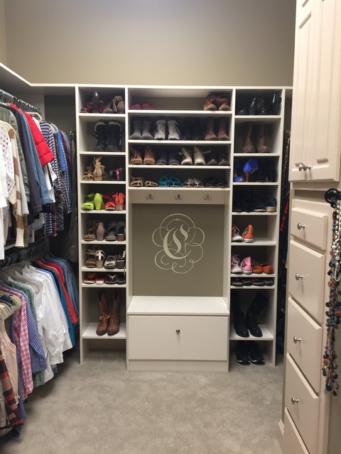 Walk-in Closet & Laundry area in Moore, SC - Traditional - Wardrobe ...
