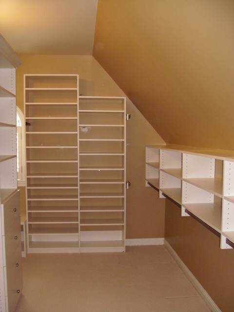 Walk-in closets Angled ceilings - Traditional - Wardrobe - Austin - by ...