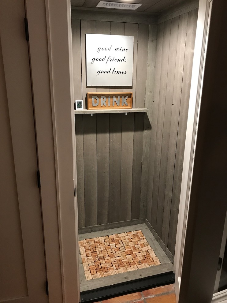 Water Heater Closet Conversion (to a Mini Wine Cellar) - Transitional ...