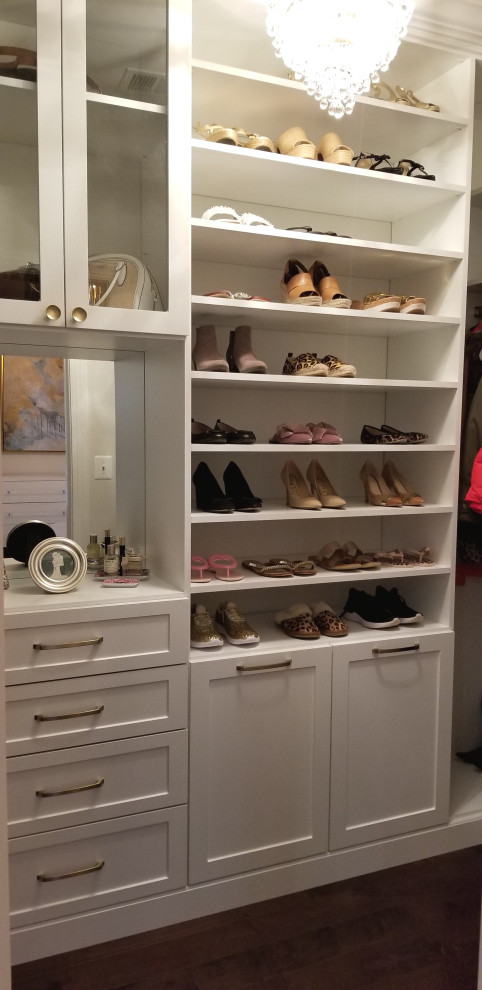 White & Gold Closet for Her - Transitional - Closet - DC Metro - by ...