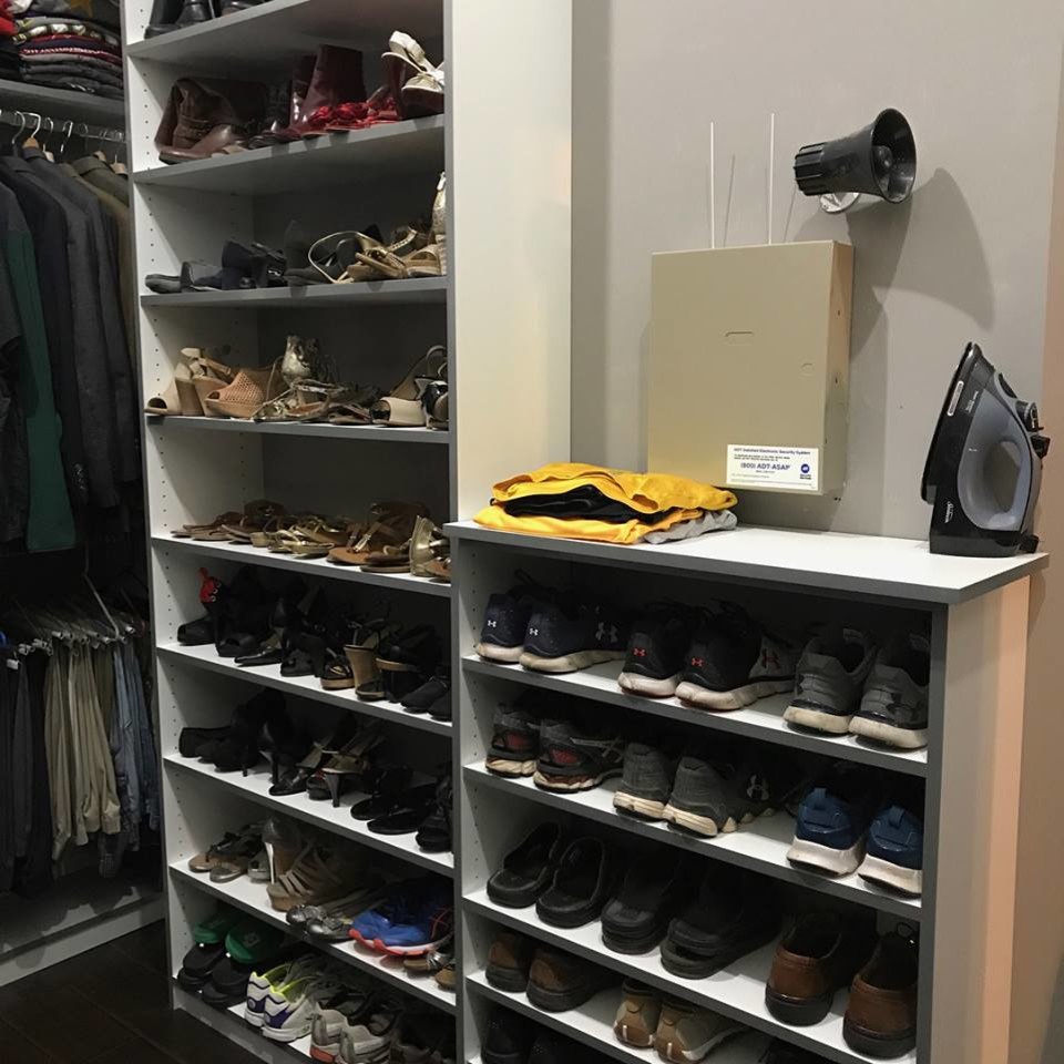 White Closets with Silver Edge Banding - Contemporary - Closet - Miami ...