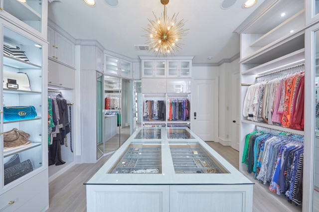 White Master Walk-In Closet - Modern - Wardrobe - Dallas - by Closet ...