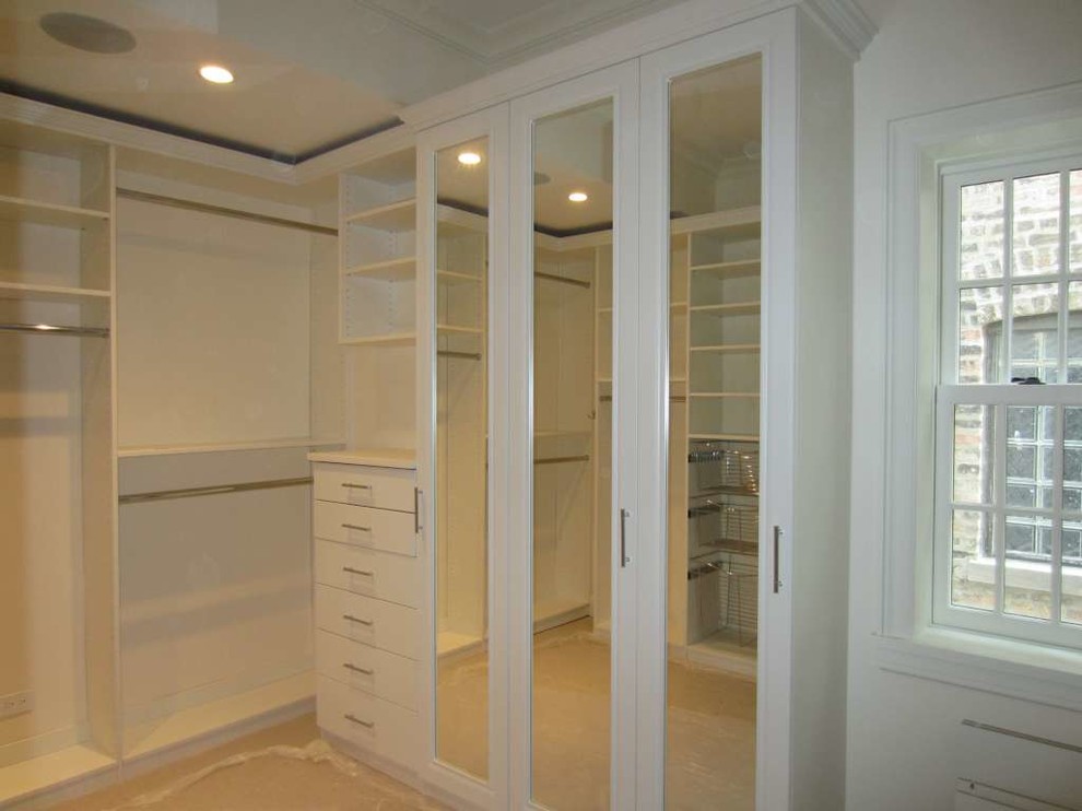 White Walk In Closet - Traditional - Closet - Chicago - by Denise ...
