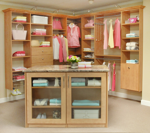 Womens Walk In Closet With Island Classique Armoire Et Dressing