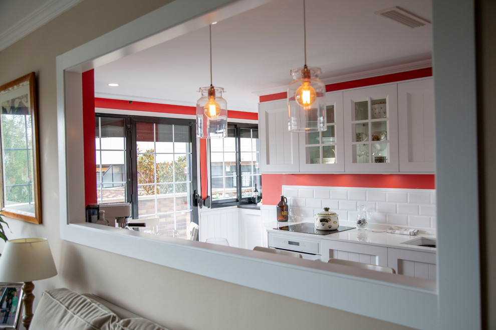 Cocina colonial moderna con encimera Lapitec - Transitional - Kitchen ...