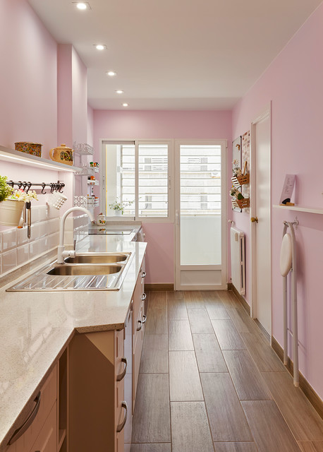 Cocina en color rosa - Shabby-chic Style - Kitchen - Other - by Paulina ...