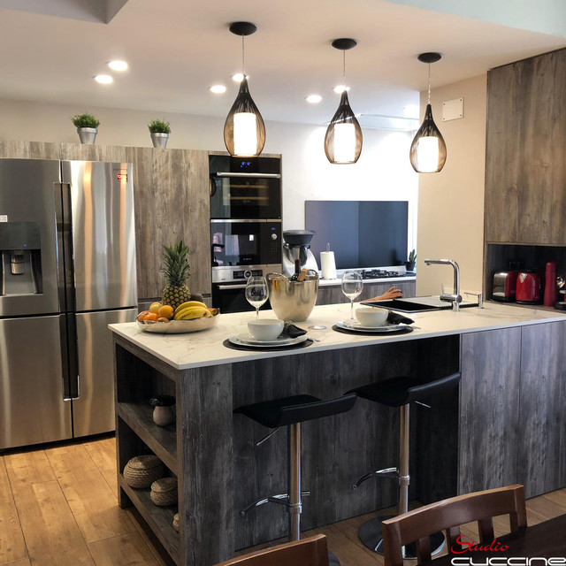 Cocina INKO concepto abierto con texturas de inspiración natural ...