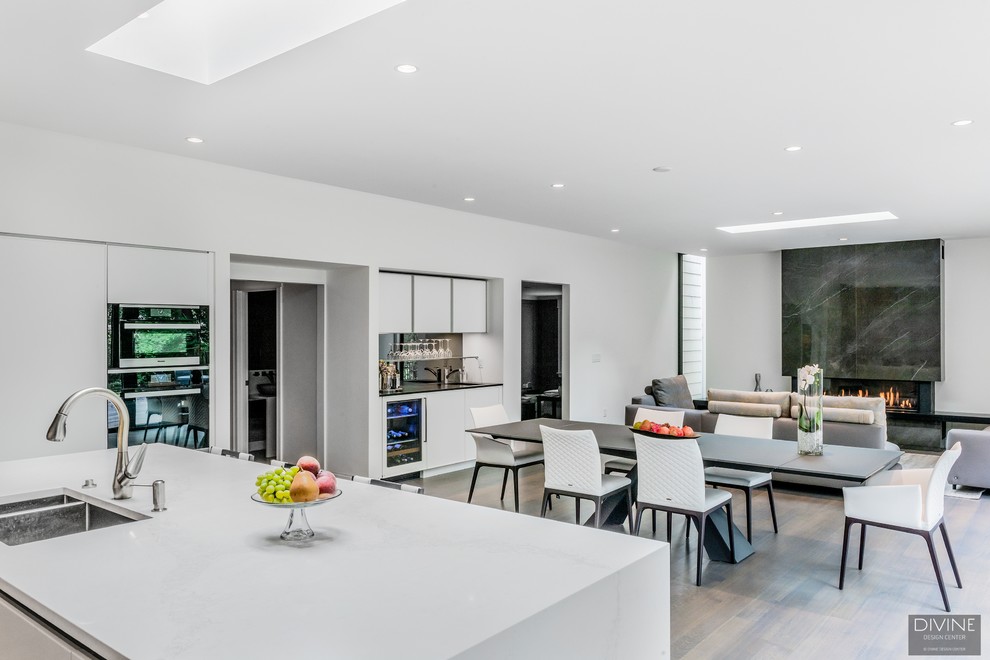 Una cocina abierta al salón - Contemporary - Kitchen - Boston - by Doca ...