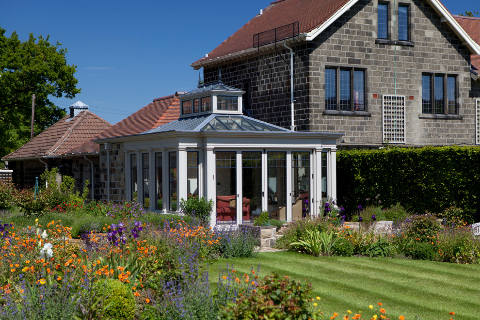Conservatory with Bronze Casement Windows on a Period Farmhouse ...