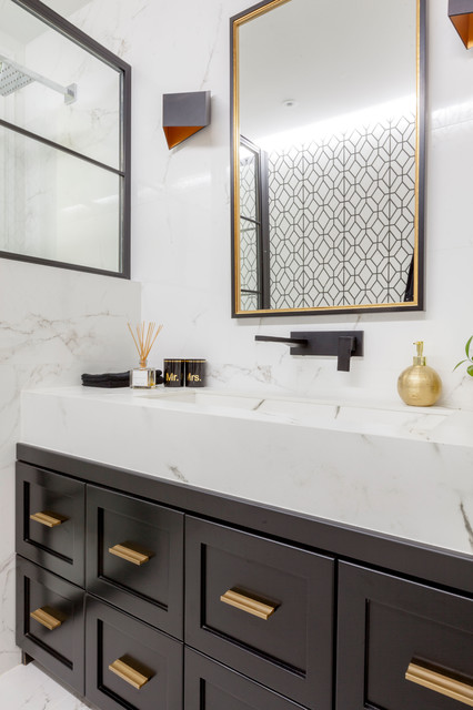 Baño blanco y negro - Classique Chic - Salle de Bain - Autres périmètres - par Estudio Backsteen ...