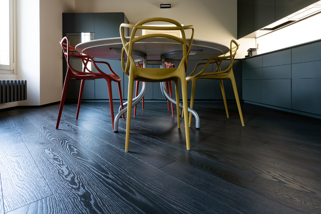 PAVIMENTO IN ROVERE ANTRACITE - Contemporaneo - Cucina - Venezia - di ...