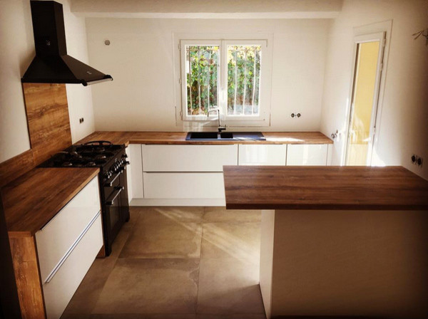 Création d'une cuisine Scandinave - Contemporary - Kitchen - Marseille ...