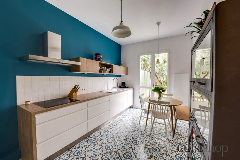 Cuisine droite fermée - Transitional - Kitchen - Paris - by Mesure | Houzz