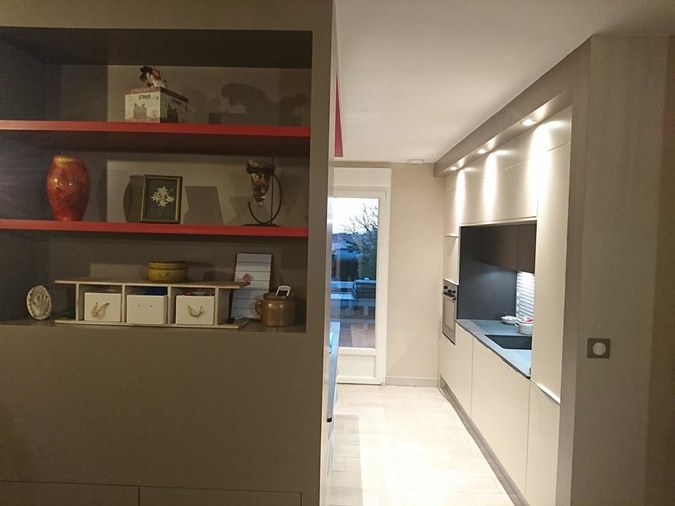 Et encore une superbe cuisine avec plan de travail et ilot en @DEKTON ...