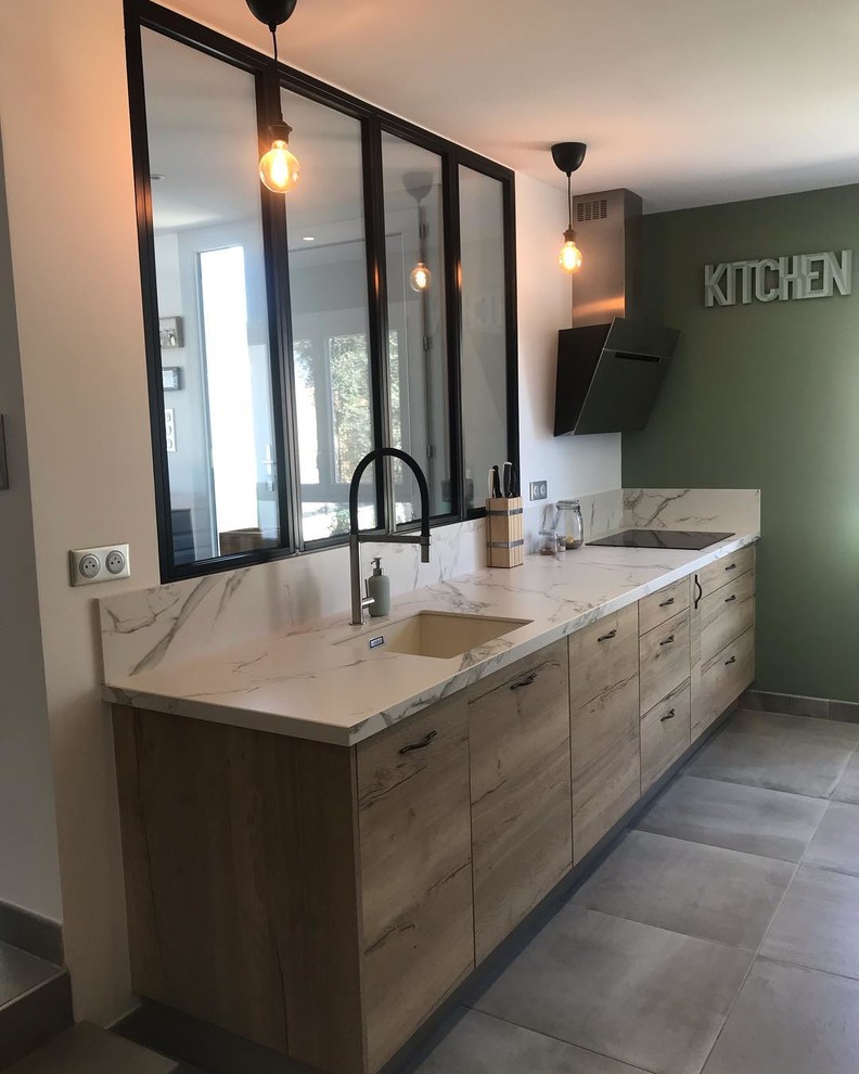 Magnifique cuisine r avec plan de travail en DEKTON AURA - Modern ...