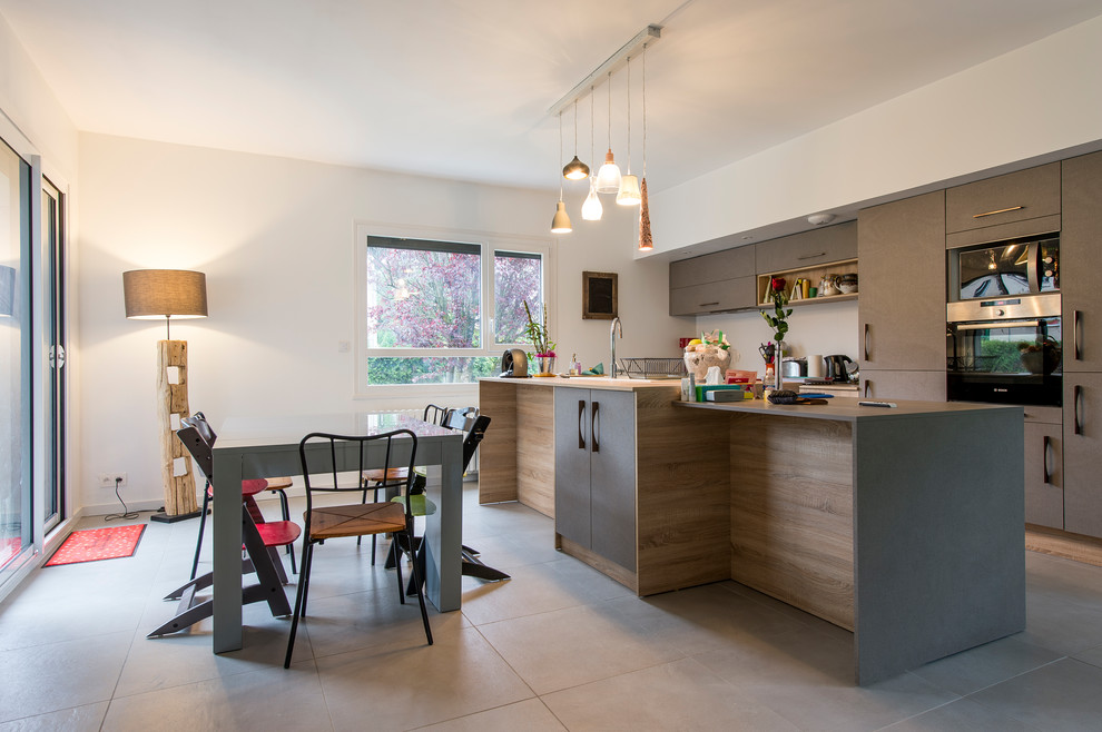 Réhabilitation d'une maison - Contemporary - Kitchen - Lyon - by ...