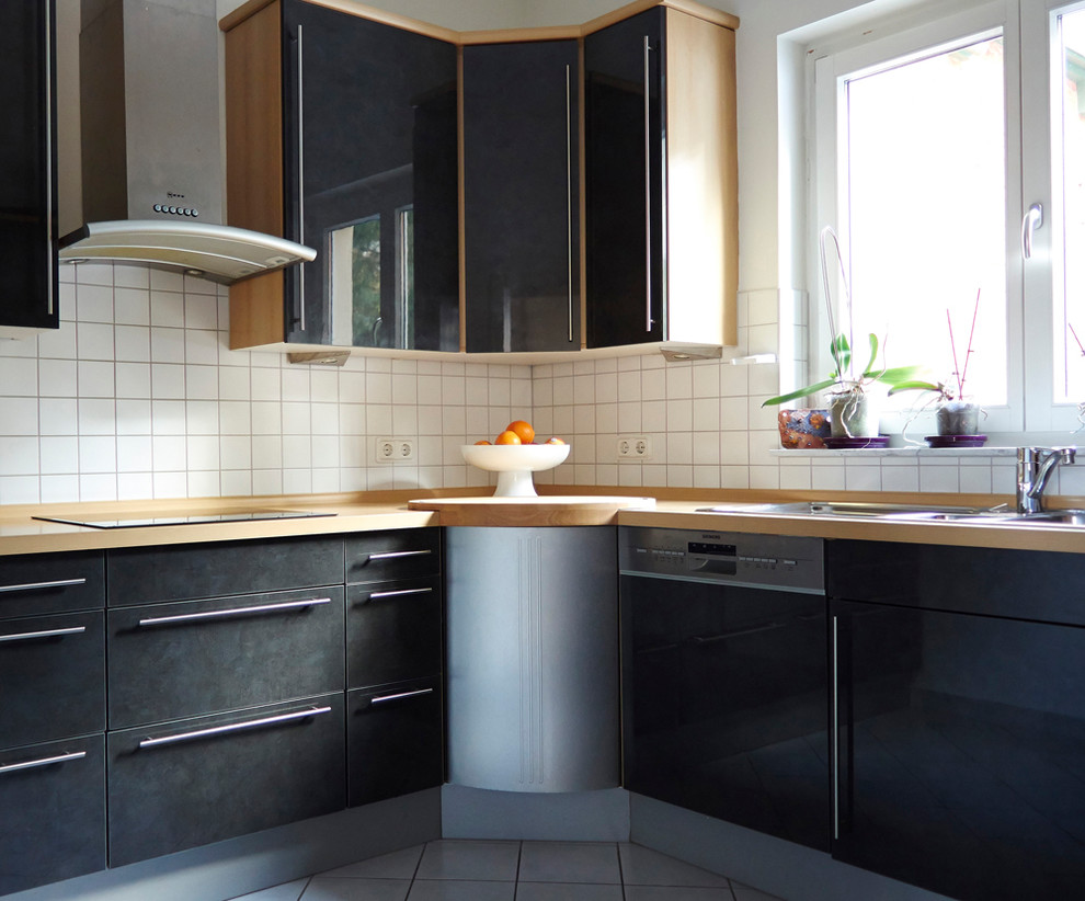 Relooking d'une cuisine en anthracite moiré - Après - Contemporain - Cuisine - Paris - par ...