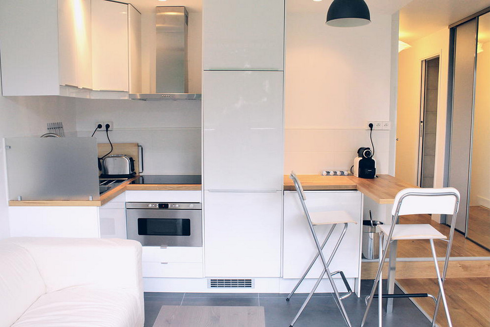 Restructuration complète d'un studio pour location Paris 13 - Moderne ...