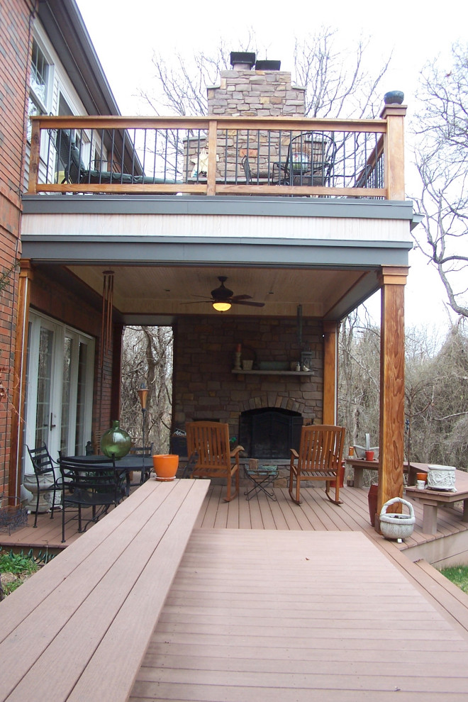2-Story Deck with Double Fireplace - Deck - Oklahoma City - by ...