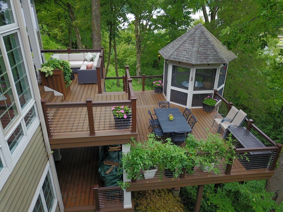 3 Tier Maintenance Free Decking - Traditional - Deck - Chicago - by ...