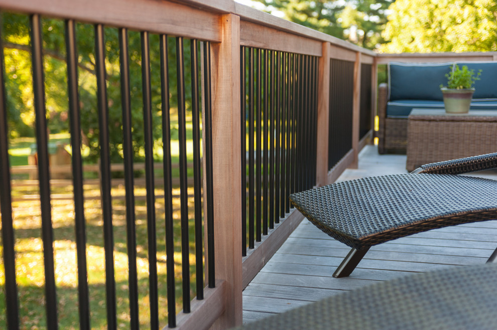 A Back Porch Addition & Deck Made for Sundays - Rustic - Deck ...
