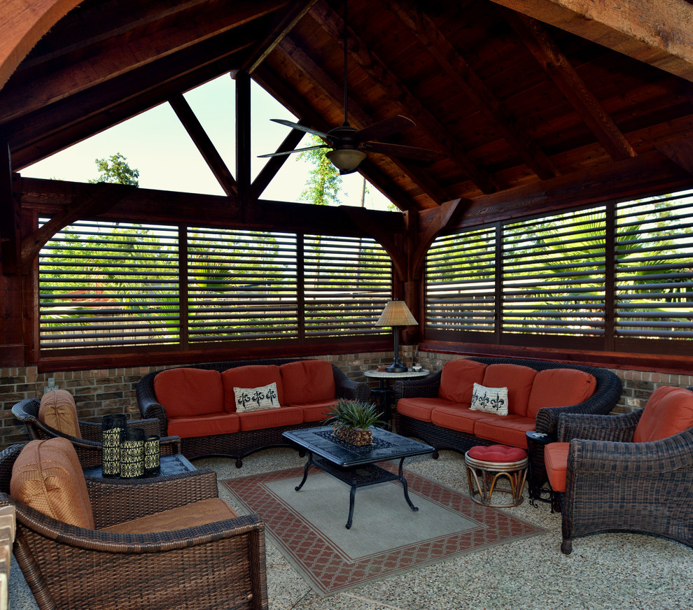 Aluminum Shutters for Outdoor Living Spaces - Tropical - Deck - Houston ...