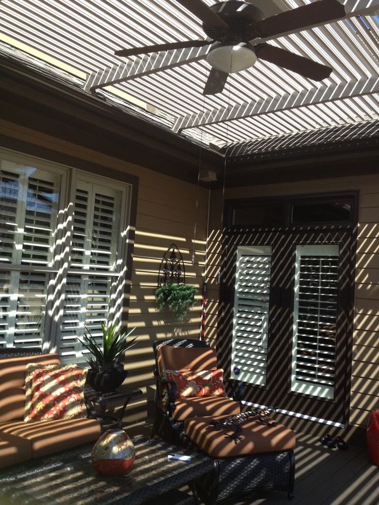 Amazing Patio Cover that Opens and Closes - Craftsman - Deck - Other ...