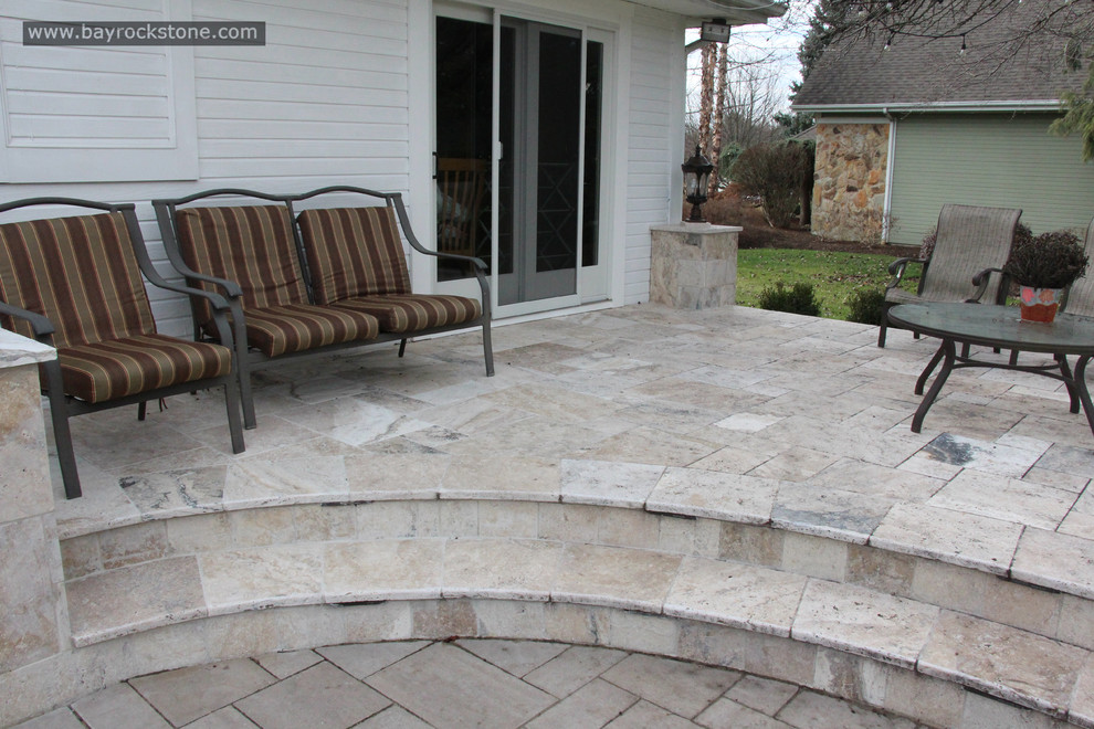 Antico Stone Travertine Project-2 - Patio - New York - by Bayrock Natural Stone, LLC | Houzz