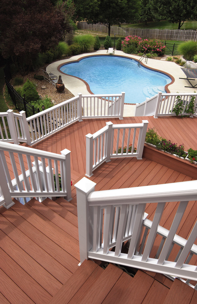 Azek Decking Leads to Swimming Pool - Traditional - Deck - Boston - by Selectwood - Building ...