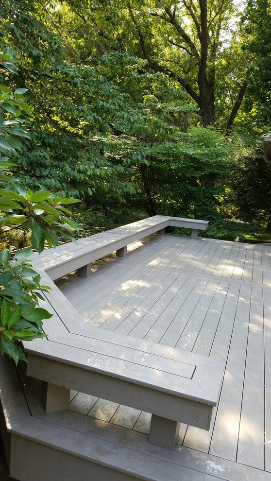 Azek Slate Grey Deck with seating - Traditional - Deck - Minneapolis ...