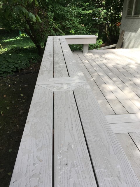 Azek Slate Grey Deck with seating - Traditional - Terrace - Minneapolis ...