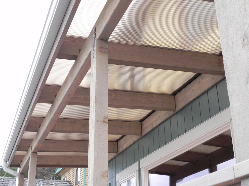 Beachfront Patio Cover Over Cedar Wood Frame - Beach Style - Deck ...