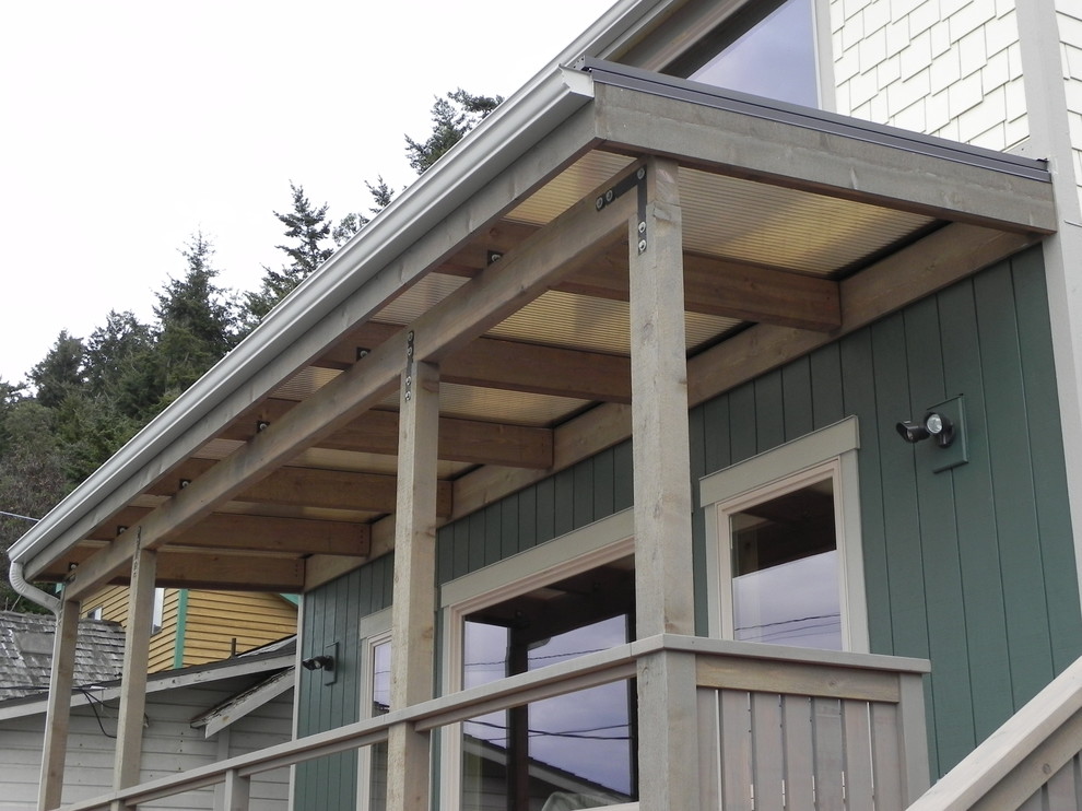 Beachfront Patio Cover Over Cedar Wood Frame - Coastal - Terrace ...