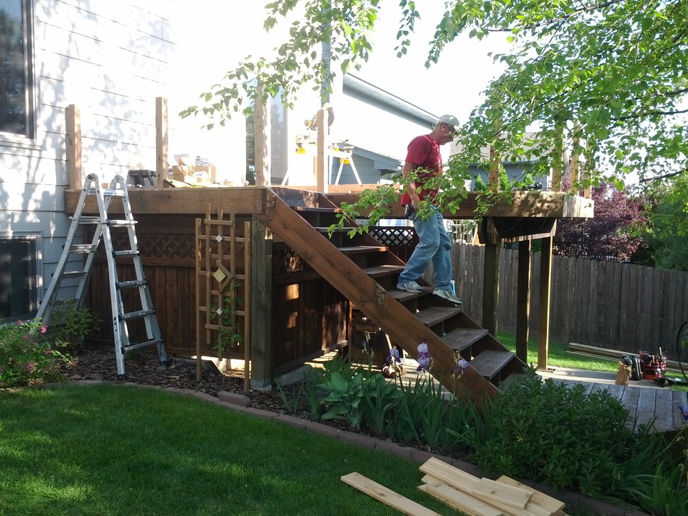 Before and After Deck Project - Classique - Terrasse en Bois - Autres ...