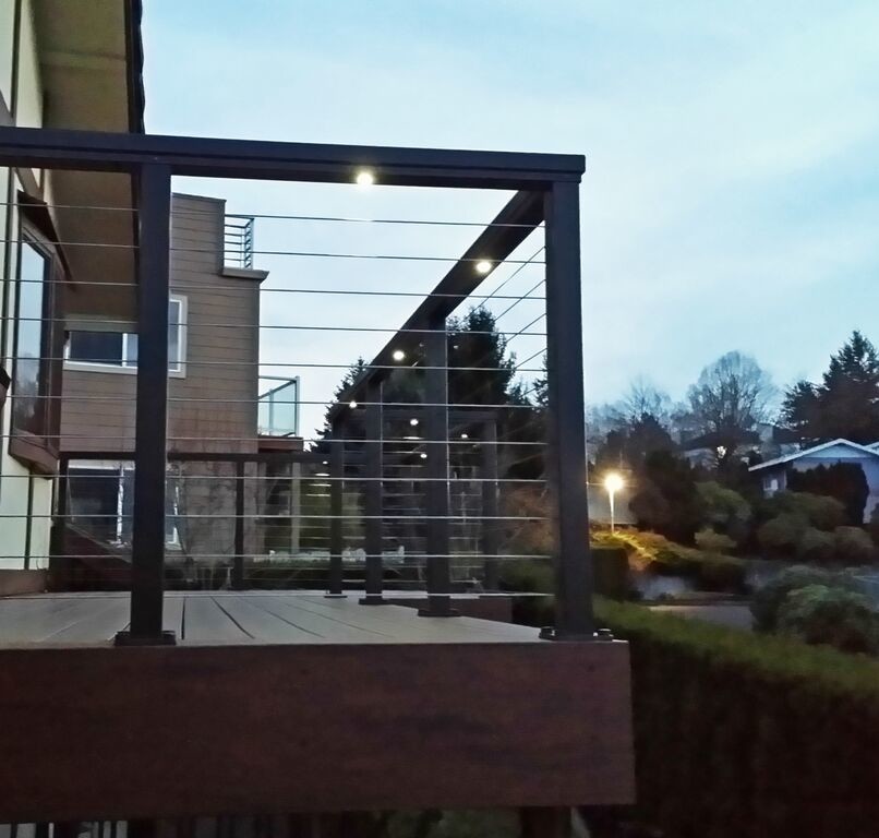 Black Aluminum Cable Deck Railing Vancouver, WA - Traditional - Deck ...