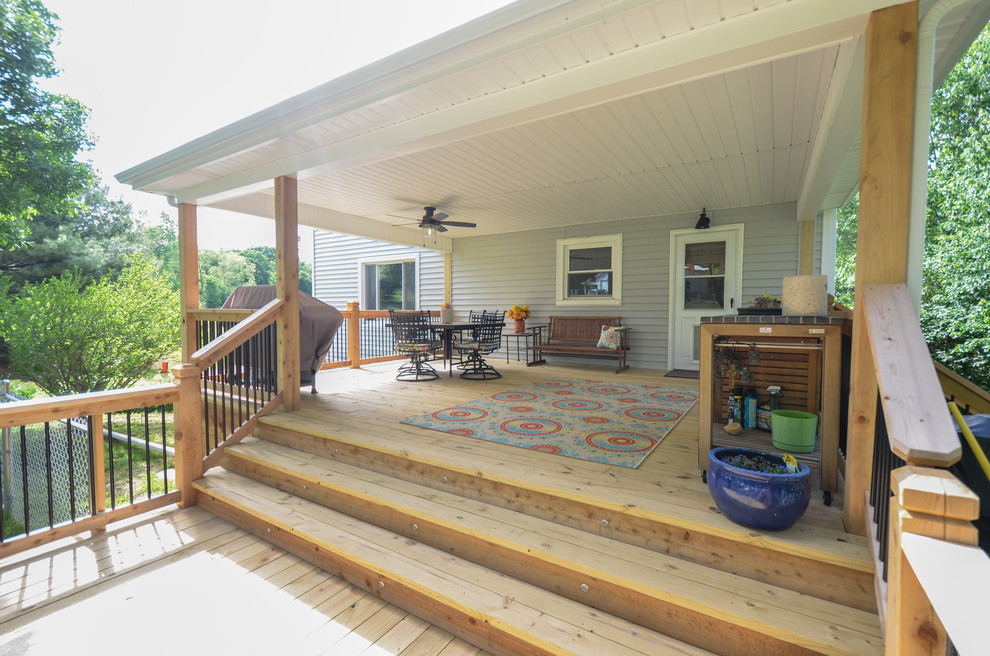 Blue Ridge Covered Deck - Traditional - Deck - Kansas City - by Owen ...