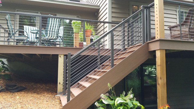 Brown Deck with Black Railings - Traditional - Deck - Minneapolis - by ...