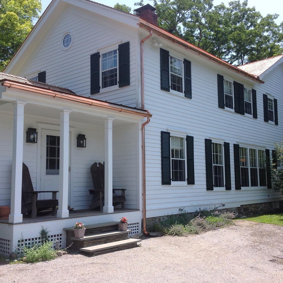 Cedar Roof Copper Gutters - Farmhouse - Deck - New York - by Toolbox ...
