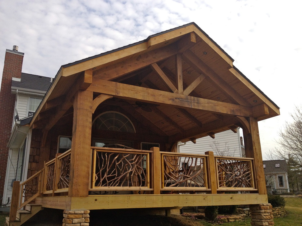 Cedar Timber Covered Deck - Deck - Other - by Custom Outdoor Structures ...