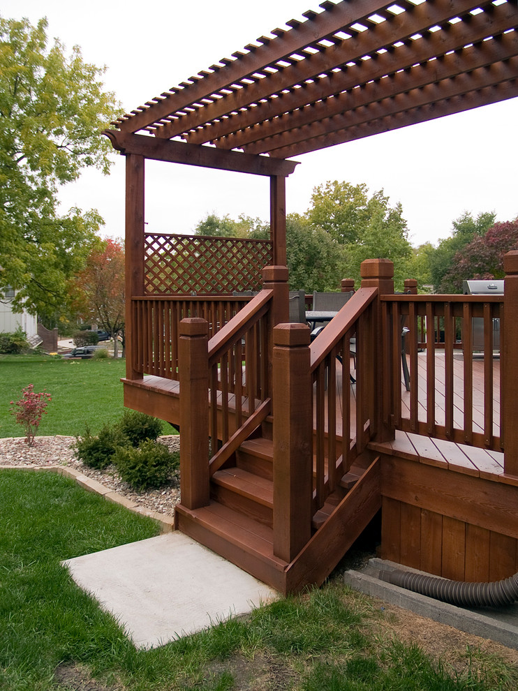Chase - Cedar Deck with Pergola - Traditional - Terrace - Kansas City ...