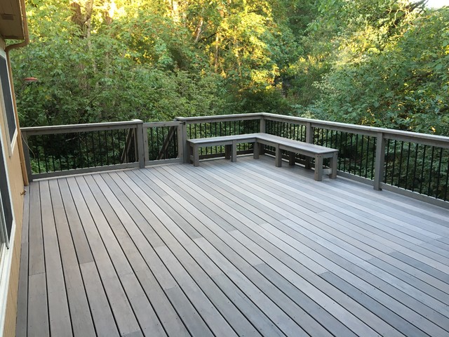 Completed main deck and bench seating - Modern - Deck - Portland - by ...