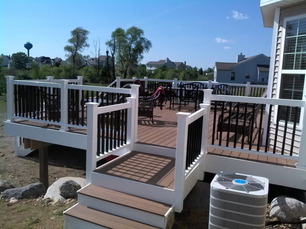 Composite deck with cascading stairs - Deck - Other - by BKH ...