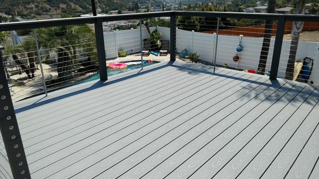 Composite Deck with Stainless Steel Cable Railing in San Diego ...