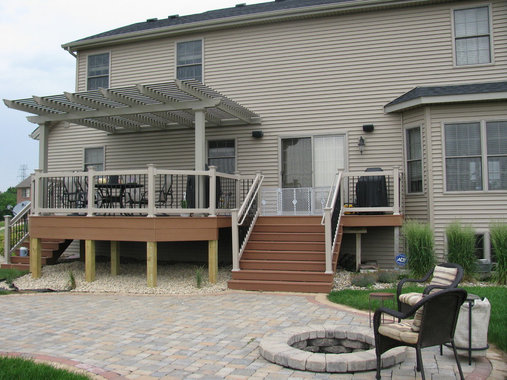 Composite Decking with Pergola - Deck - Chicago - by Cramer Siding and ...