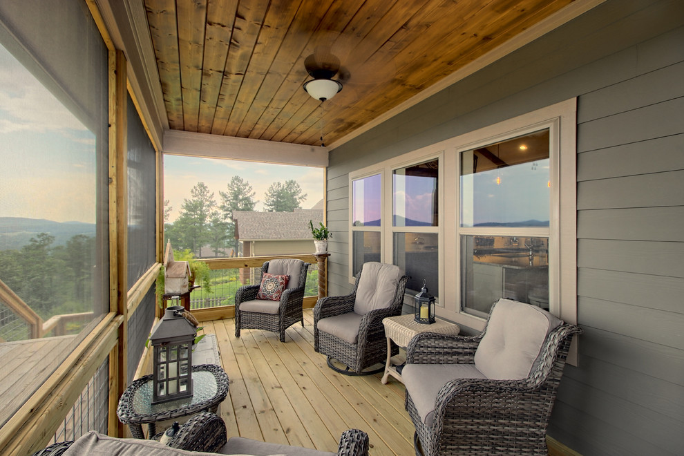 Craftsman Mountain Home: Gorgeous Deck & View - Craftsman - Deck ...