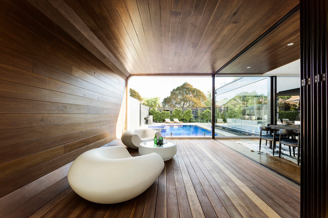 Curva House - Contemporain - Terrasse en Bois - Melbourne - par LSA ...